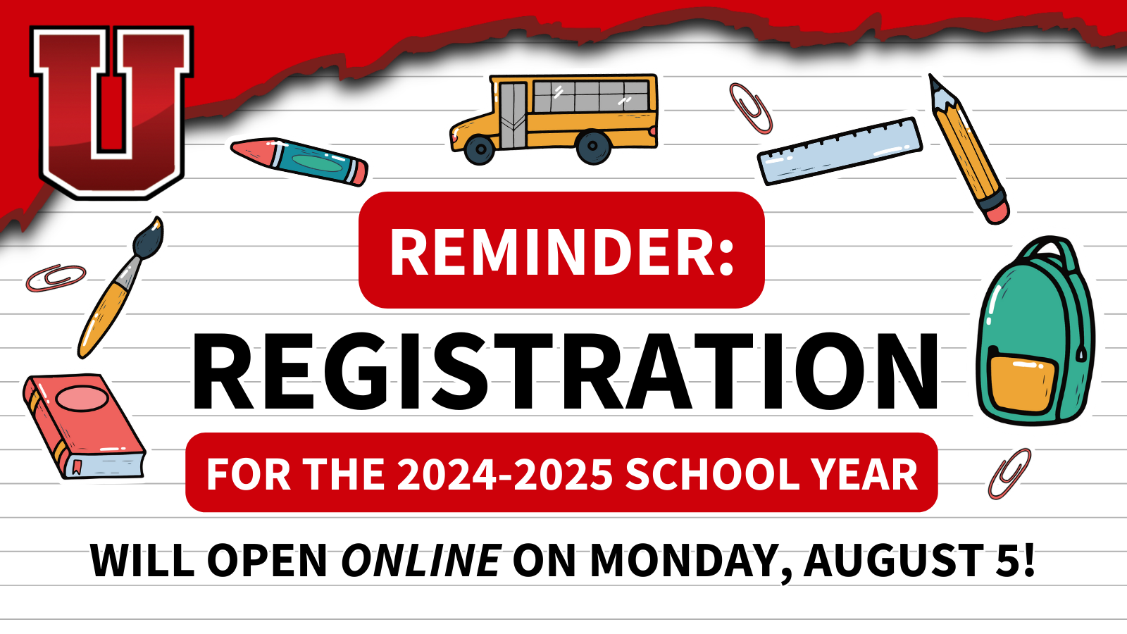 Online Registration Reminder - Union Community School District